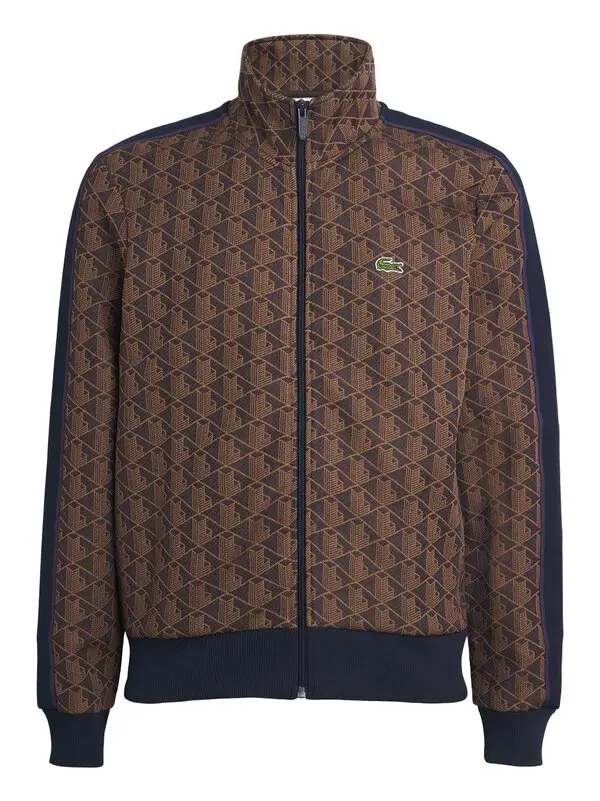 Lacoste Jacquard Logo Track Jacket - Brown