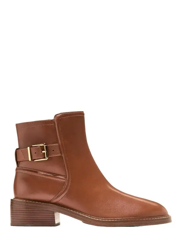 Cole Haan Silvana Buckle Booties - British Tan