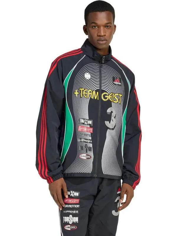 Adidas Teamgeist Moto Tracktop - Black / Green / Better Scarlet