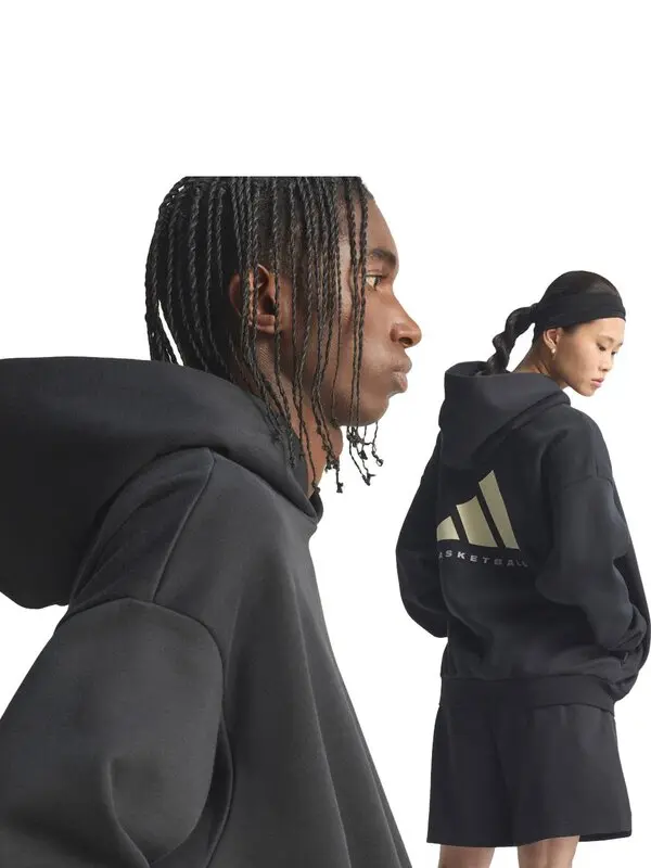 Adidas Basketball Fleece Hoodie - Black