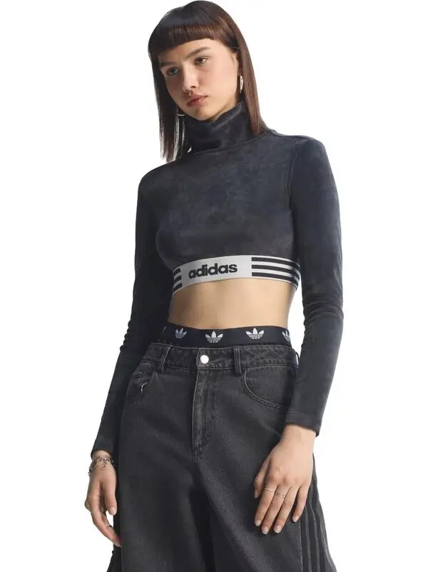 Adidas Winterized Long Sleeve Crop Tee - Black
