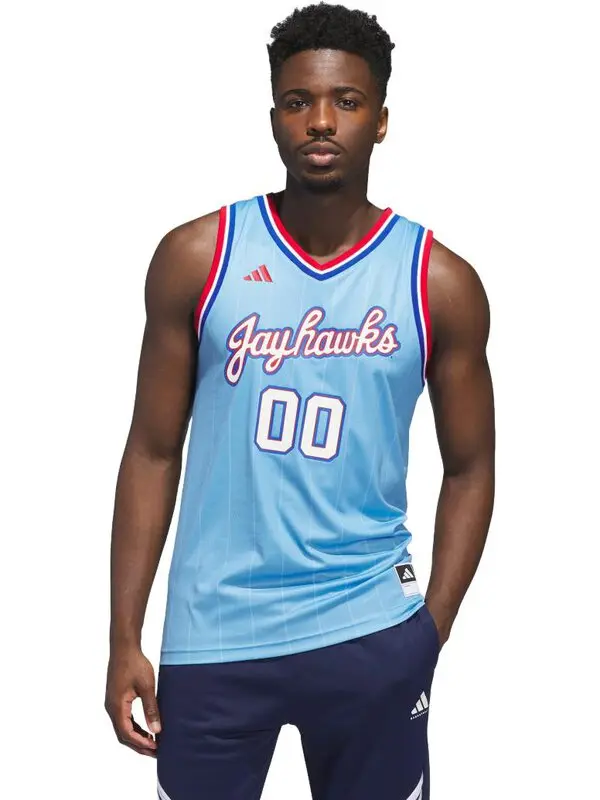 Adidas Kansas Jayhawks Swingman Jersey - Team Light Blue / Royal Blue