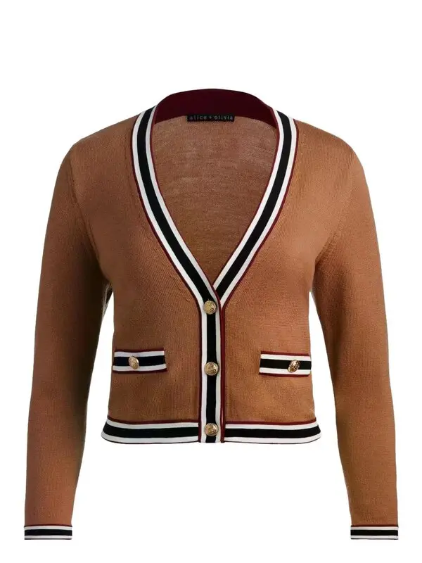 Alice + Olivia Kingsley Buttoned Cardigan - Brown