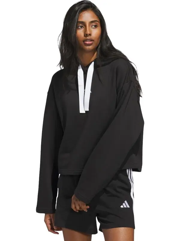 Adidas Fleece 3-stripe Hoodie - Black