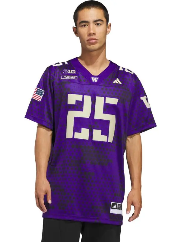 Adidas Washington Huskies Premier Honor And Support Football Jersey - Team College Purple / Team Sand