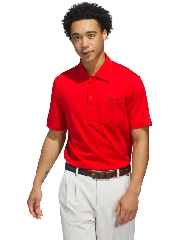 Adidas Originals Archive Pocket Polo Shirt - Better Scarlet