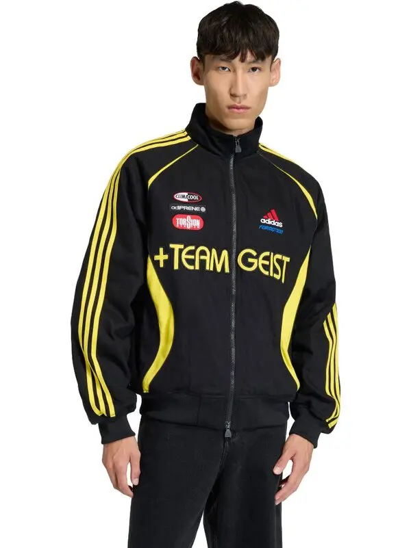 Adidas Teamgeist Moto Jacket - Black / Yellow