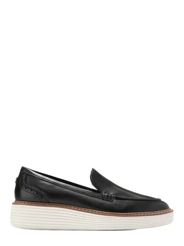 Cole Haan Riginalgrand Platform Venetian Loafers - Black-ivory
