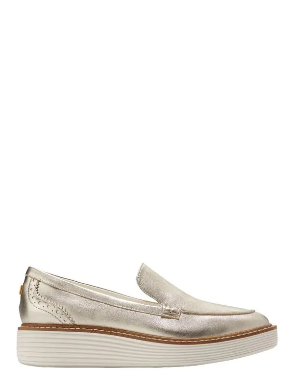 Cole Haan Riginalgrand Platform Venetian Loafers - Soft Gold-ivory
