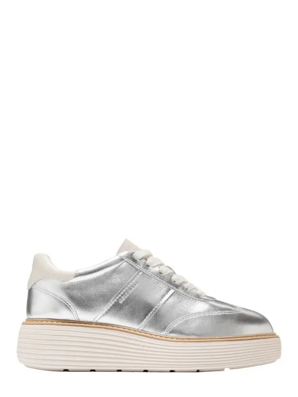 Cole Haan Riginalgrand Max Platform Sneakers - Silver Metallic-ivory