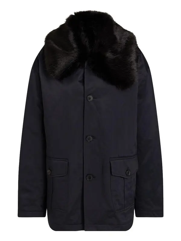 NILI LOTAN Blaise Shell Parka - Midnight Blue