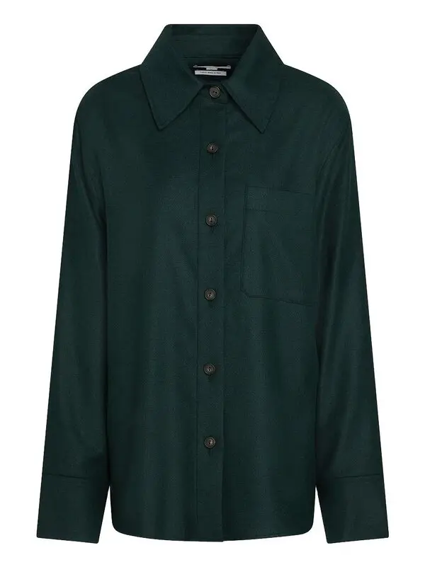 Vince Twill Shirt - Dark Green