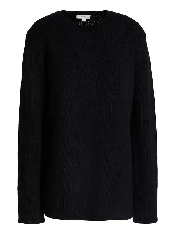 Vince Wool And Cashmere-blend Sweater - Black