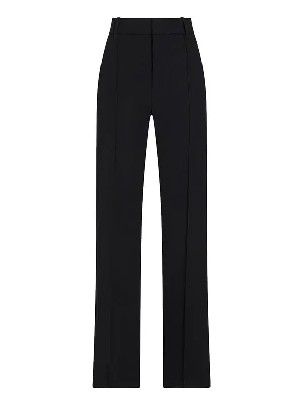 Vince Crepe Straight-leg Pants - Black