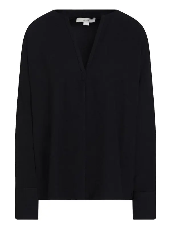 Vince Crepe Blouse - Black
