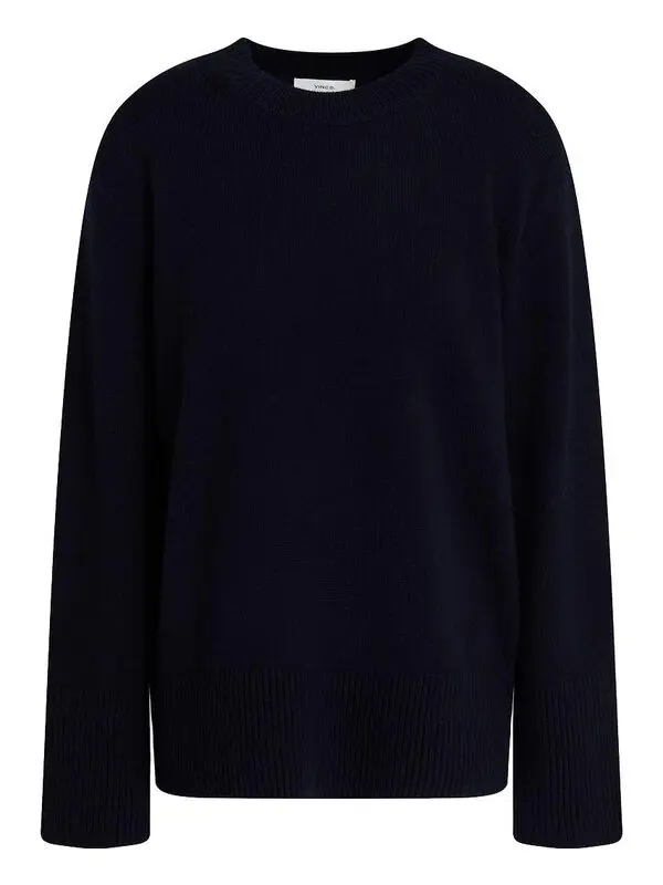 Vince Wool And Cashmere-blend Sweater - Navy
