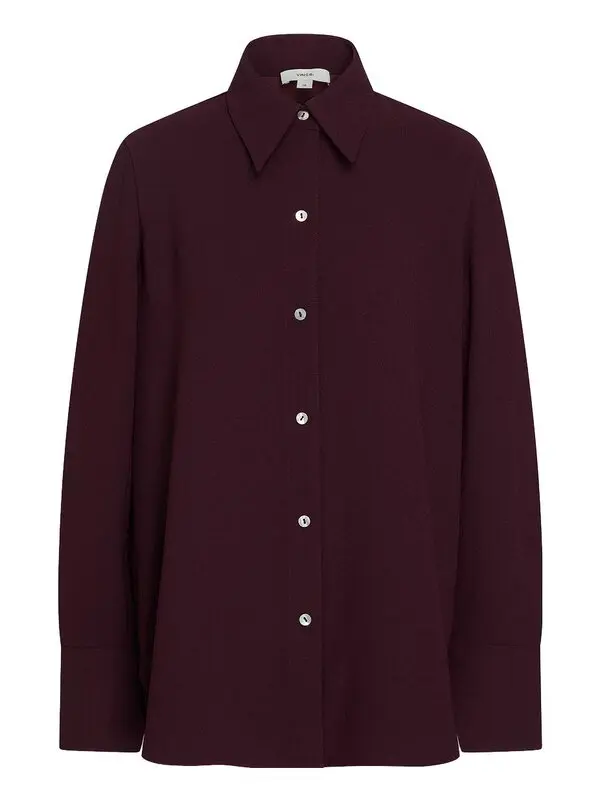 Vince Crepe Shirt - Merlot