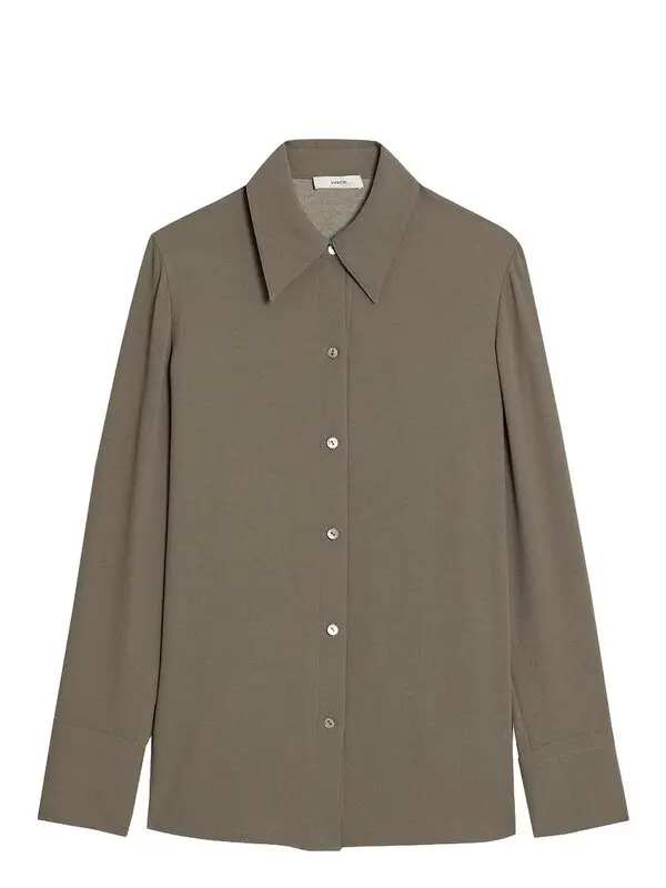 Vince Crepe Shirt - Taupe