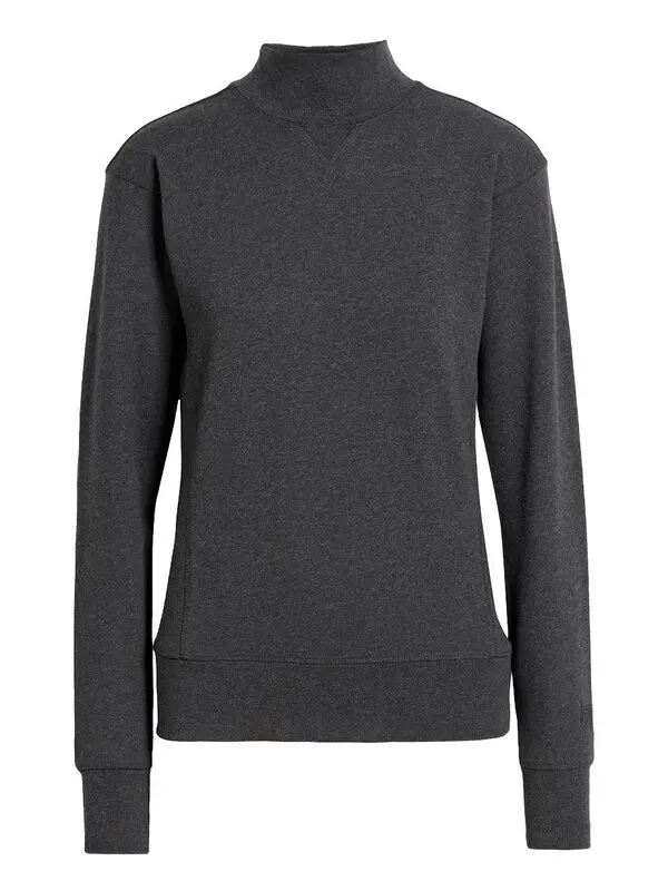 TOTEME French Cotton-terry Sweatshirt - Charcoal