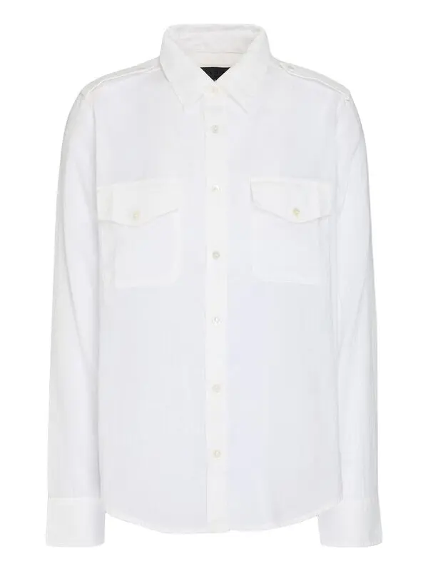 NILI LOTAN Jora Cotton-voile Shirt - Ivory