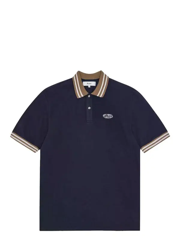 PALMES Oval Piqué Polo - Blue