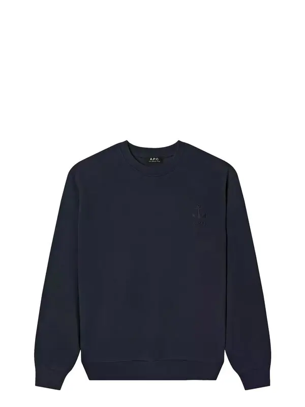 A.p.c. Cohby Embroidered Sweatshirt - Blue