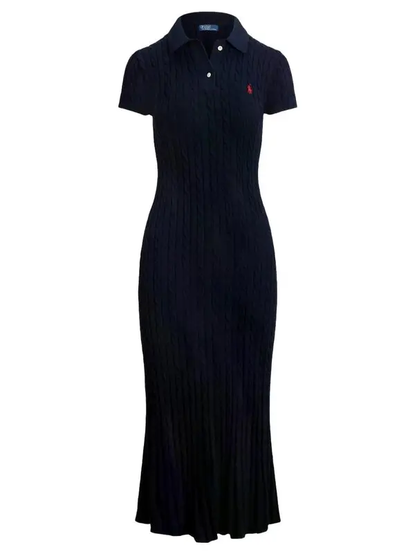 Polo Ralph Lauren Cable-knit Polo Dress - Blue