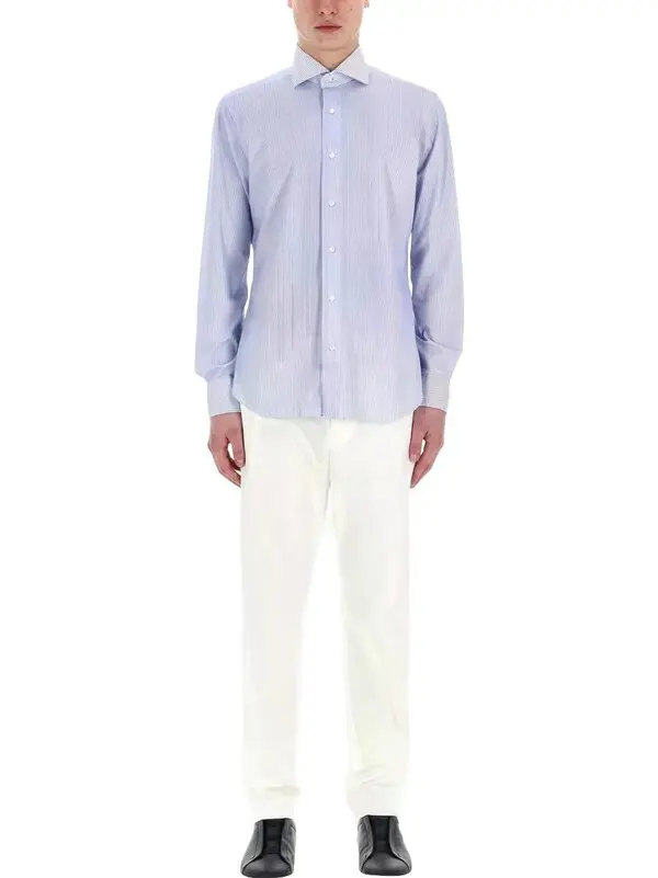 BARBA NAPOLI Striped Shirt - Blue