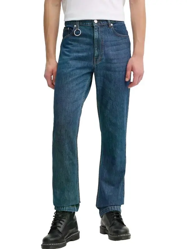 ÉTUDES STUDIO Ring-detail Straight Leg Jeans - Blue