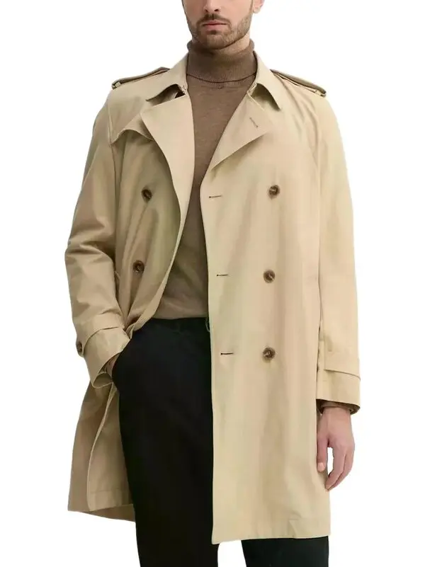 BOSS Double-breasted Trench Coat - Neutrals
