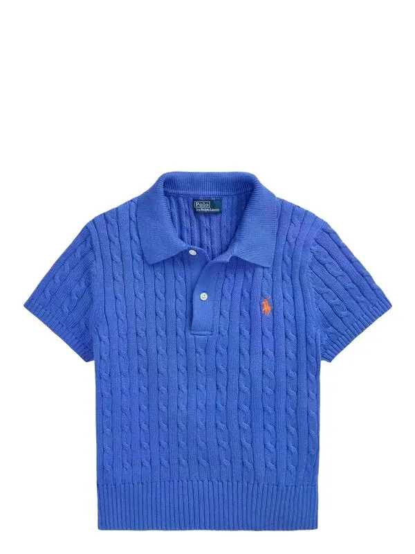 Polo Ralph Lauren Cable-knit Polo Top - Blue