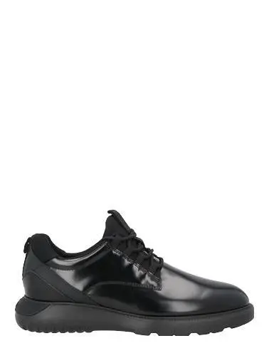 Hogan Lace-up Leather Derby Shoes - Black