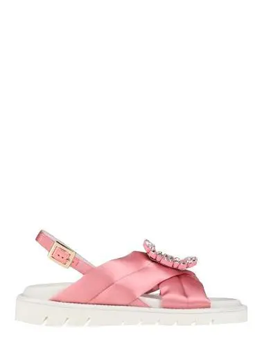ROGER VIVIER Textile Fiber Sandals - Pink