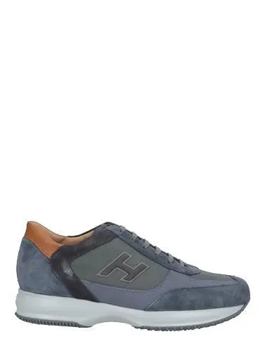 Hogan Leather And Textile Sneakers - Blue