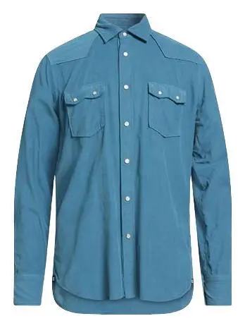 LARDINI Shirt Turquoise Size Cotton - Blue