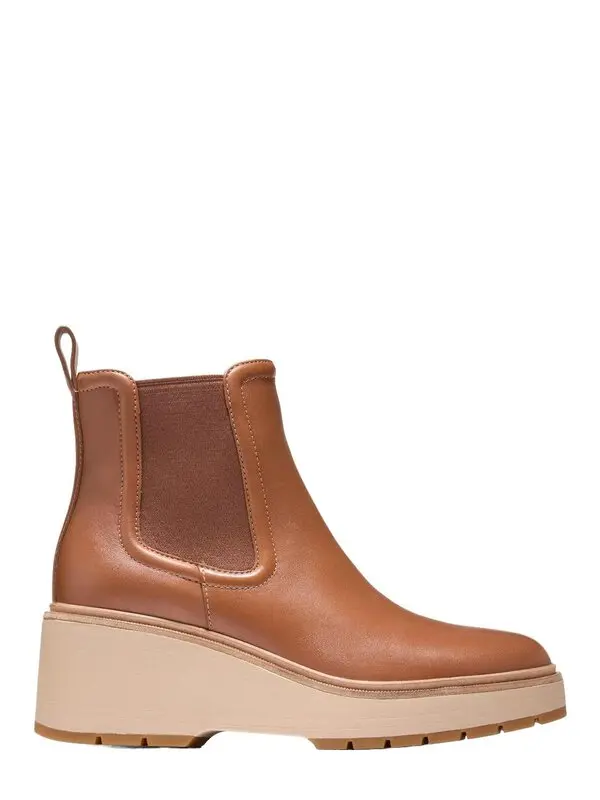 Cole Haan Zerøgrand Cityquest Waterproof Wedge Boots - British Tan-ivory