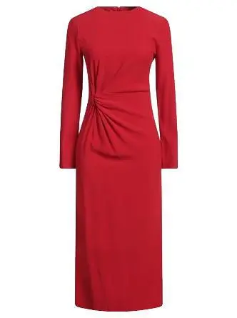 Liviana Conti Midi Flared Dress - Red