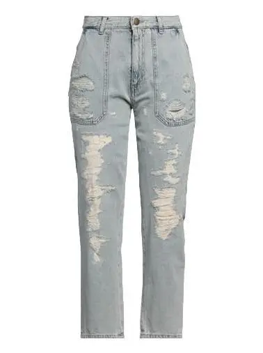 Pinko Tapered Jeans With Distressed Detail - Blue