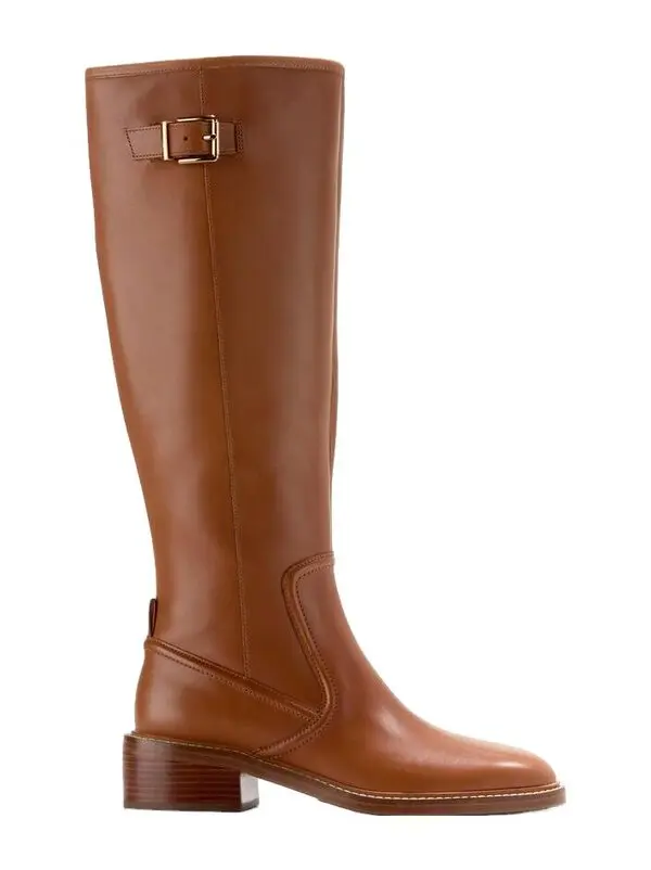 Cole Haan Silvana Tall Buckle Boots - British Tan