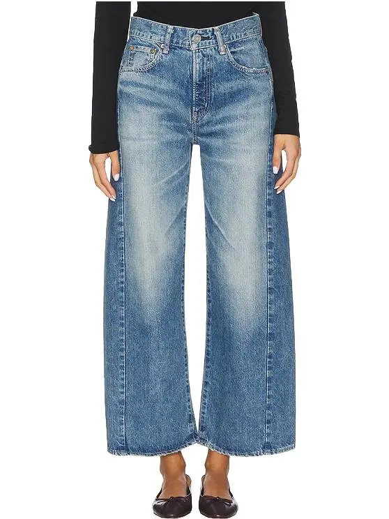 Moussy Vintage Bayard Side Line Cocoon Jeans - Blue