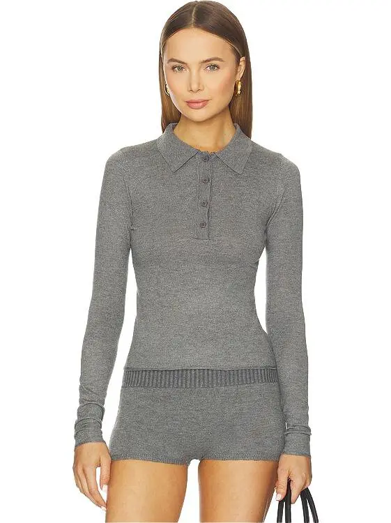 SNDYS Veda Long Sleeve Top - Charcoal
