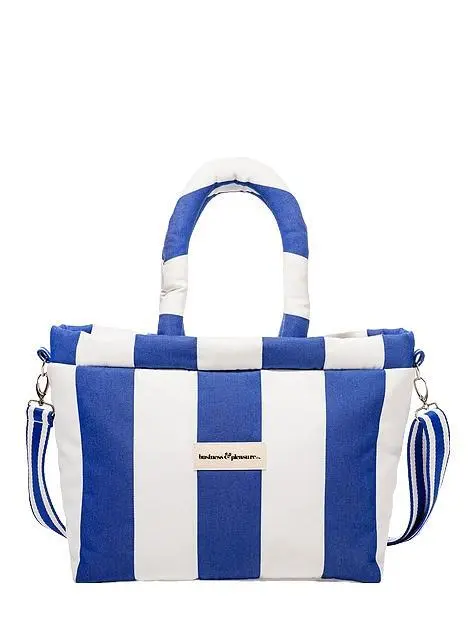 BUSINESS & PLEASURE Cloud Cooler Tote Bag - Crew Mediterranean Blue Stripe