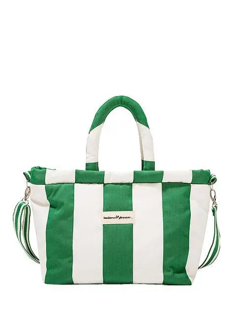 BUSINESS & PLEASURE Cloud Cooler Tote Bag - Crew Canyon Green Stripe