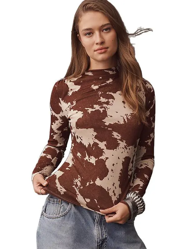 Rails Joelle Shirred Top - Cow
