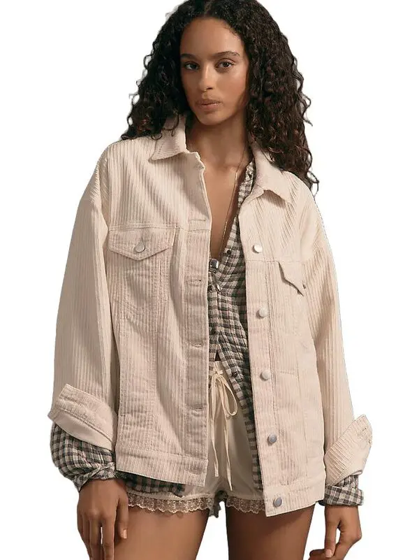 PILCRO The Weston Corduroy Jacket - Ivory