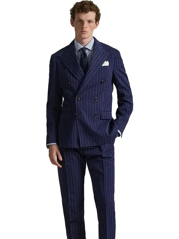 Ralph Lauren Polo Tailored Fit Pinstripe Suit - Navy/cream