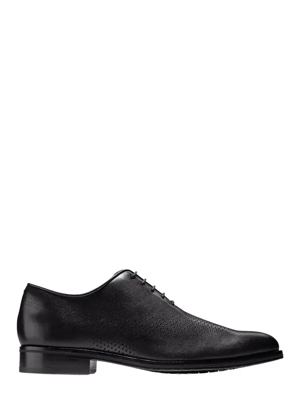 Cole Haan Washington Grand Laser Wingtip Oxfords - Black Leather