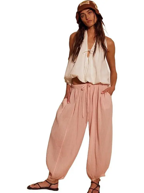 Free People Playa Party Balloon Pants - Rosey Touch