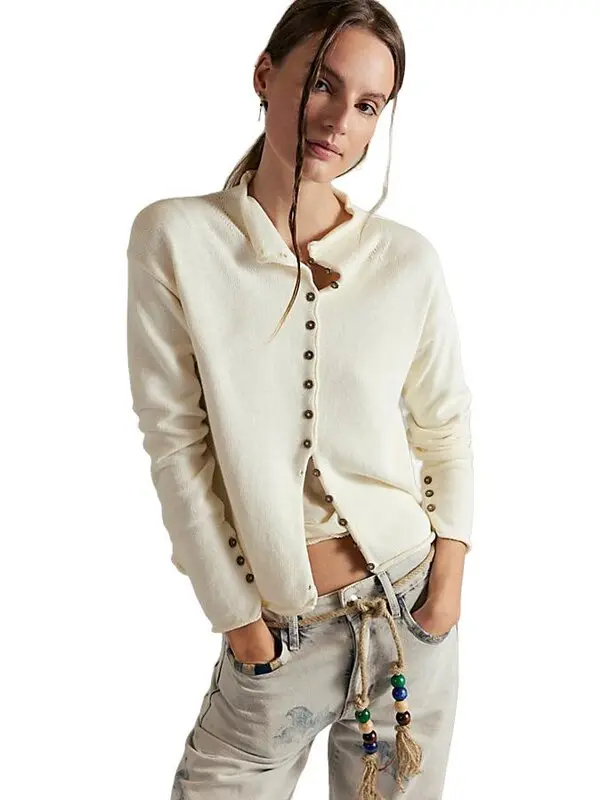 Free People Behind The Wheel Cardi - Cream