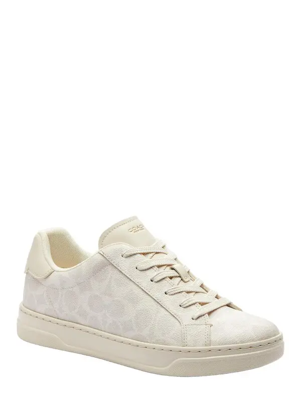 COACH High Line Signature Canvas Sneaker - Off White
